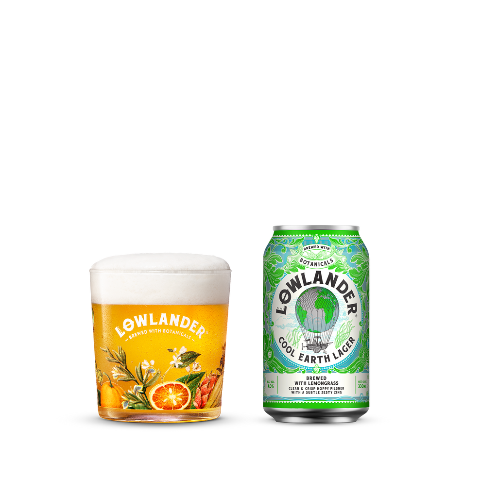 Lowlander Cool Earth Lager: brewed botanically, sustainable pilsner ...